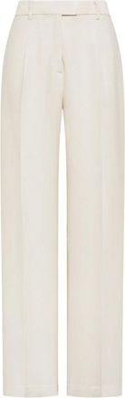 Seventy Femme, Pantalons, Blanc, Taille: 44 FR Pantalon long en viscose cr&ecirc;pe micro-relief