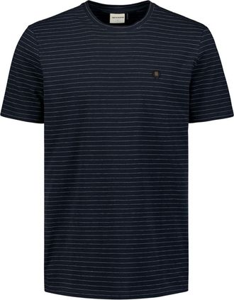 No Excess Herren T-Shirt Small Pin Stripe 27360390 (DE/NL/SE/PL, Alphanumerisch, L, Regular, Regular, Deep Blue)