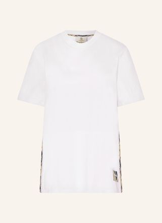 Barbour T-Shirt Fawne Mit Galonstreifen weiss