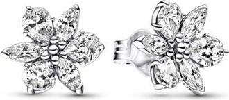 Pandora Pandora Timeless Clous doreilles Herbier scintillant en argent sterling avec zircones cubiques transparentes