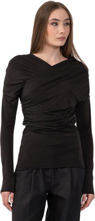 Kocca Femme, Blouses et Chemises, Noir, Taille: 40 FR Haut manches longues coupe slim