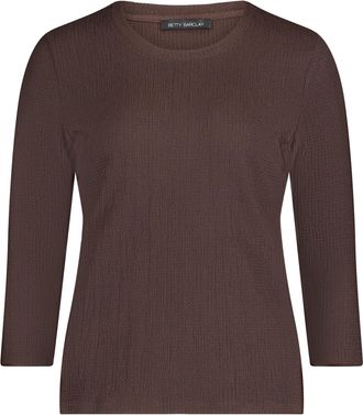 Betty Barclay Damen Strukturshirt mit Rundhalsausschnitt 42, Light Maroon