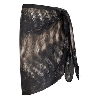Roberto Cavalli Schal mit Silver Fur-Print - - Accessories - Damen - Schwarzk - ONE SIZE