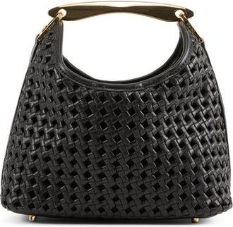Elleme Sac &agrave; main Boomerang tress&eacute; en cuir