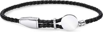 Thomas Sabo Thomas Sabo Unisex-Lederarmband Coin (Münze) 925er Sterlingsilber geschwärzt A1863-682-11-L25v