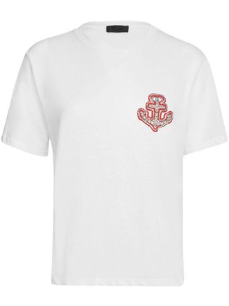 Liu Jo t-shirt &agrave; ornements strass&eacute;s - Blanc