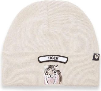 Goorin Brothers unisex, Accessoires, Blanc, Taille: ONE Size Tiger Embroidered Beanie