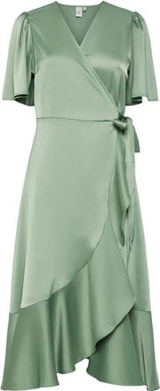 Vero Moda Y.A.S Damen YASTHEA 2/4 MIDI WRAP Dress S. NOOS Kleid, Loden Frost, X-Small