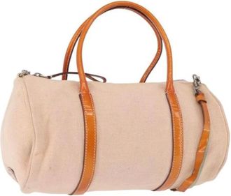 Prada Sac &agrave; main vintage Pre-owned en toile - Femme - Pre-owned - Beige - Taille: ONE Size