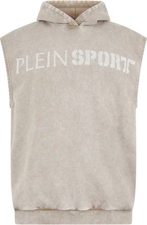 Plein Sport Homme, Sport, Beige, Taille: 3XL Sweat &agrave; capuche Vest Crackle Scratch