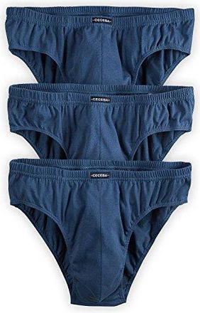 JP1880 Lot de 3 Slip en Coton Ultra Confortable - Plusieurs Couleurs - sous-vêtement Classique Grand Confort Bleu Marine 14 666667 70-14
