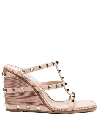 Valentino Garavani Rockstud Pantoletten 100mm - Nude
