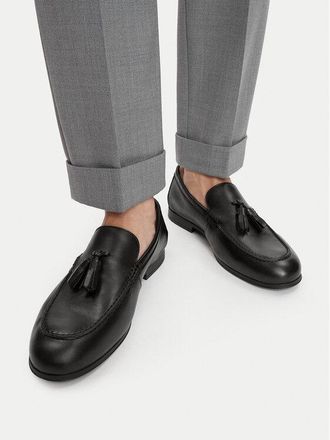 Tommy Hilfiger Slipper Flex Hilfiger Lth Tassel Loafer FM0FM05891 Schwarz