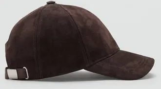 Mango Casquette 100 % cuir marron - Homme - Taille unique - MANGO MAN