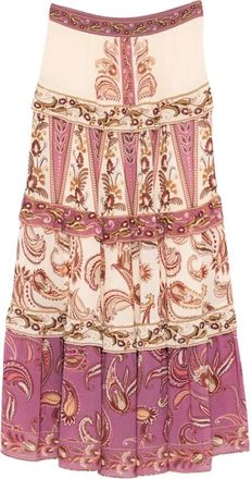 Farm Rio Tiered Maxi Skirt - - Skirts - Damen - Mehrfarbig - XS
