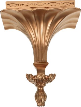 BESPORTBLE SHINEOFI Wandregal aus Kunstharz Schwebendes Aufbewahrungsregal Platzsparend und Vielseitig f&uuml;r Wohnzimmer K&uuml;che und Bad Europ&auml;ischer Stil Goldfarben