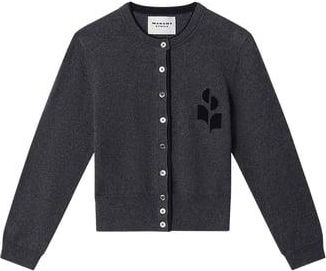 Isabel Marant Cardigan Lona &agrave; logo en coton et laine