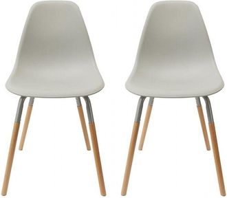 The Home Deco Factory The Home Deco Factory - Lot De 2 Chaises scandinave Phenix Gris Home Deco Factory