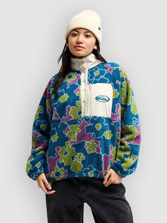 Quiksilver Renek Polar Half-Zip Fleece Pullover calliste green pxl flowe