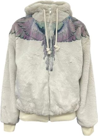 Marcelo Burlon Femme, Vestes, Beige, Taille: 38 FR Bomber Jacket
