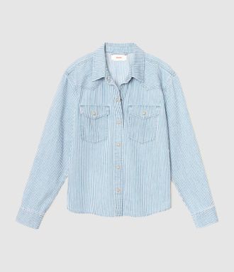 Xirena Chemise Byron Blue Railroad