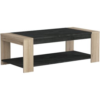 PEGANE Pegane - Table basse simple finition ch&ecirc;ne kronberg/sidewalk - l 110 x p 52,5 x h 38,6 cm
