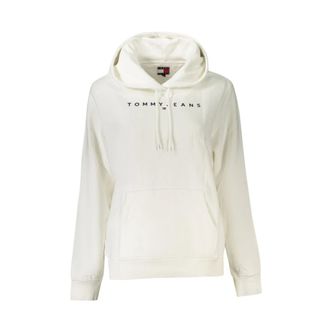 Tommy Hilfiger Femme, Sweatshirts et sweats &agrave; capuche, Blanc, Taille: 44 FR Pull en Coton Blanc pour Femme &agrave; Capuche