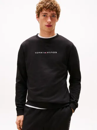 Tommy Hilfiger Sweatshirt TRACK TOP Loungesweatshirt, Rundhals, regular fit, schlichtes Design
