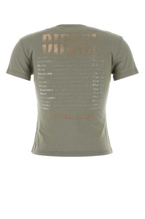 Diesel Embellished Cotton T-Shirt - Green
