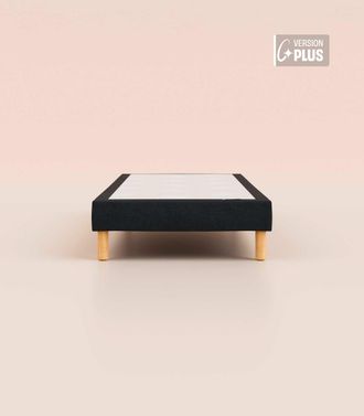 Tediber Sommier tapissier 80x190 cm Plus - Noir - Bois responsable - Qualit&eacute; h&ocirc;teli&egrave;re - Fait en France et en Belgique - Tediber