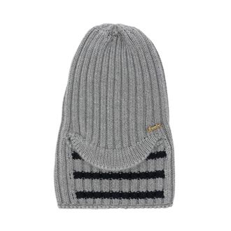 Borsalino Rippstrick-Schieberm&uuml;tze - - Accessories - Herren - Grau - ONE SIZE