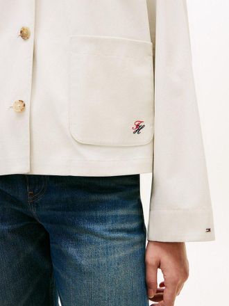 Tommy Hilfiger Kurzjacke COTTON SHORT JACKET mit aufgesetzten Taschen, Relaxed Fit