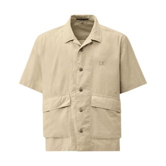 C.P. Company Popeline Boxy Kurzarmhemd - - Shirts - Herren - Beige - XL