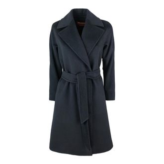 Max Mara Schwarzer Wollmantel - - Coats - Damen - Schwarzk - XS