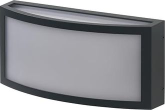 Osram ENDURA CLASSIC CUADRA Außenleuchte, Wandleuchte, E27-Fassung, dunkelgrau, Aluminium, schnelle & einfache Installation, mattierter Diffusor, IP65 Schut