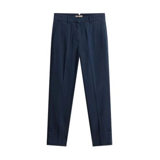 Woolrich Stretch Satin Chino Hose - - Trousers - Damen - Blau - W27