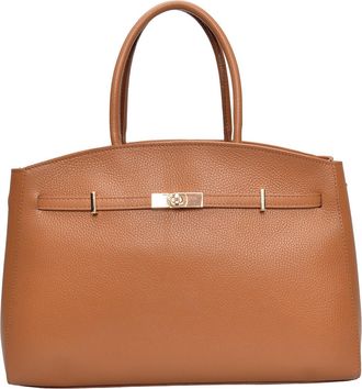 Anna Luchini Braun Rindsledertasche