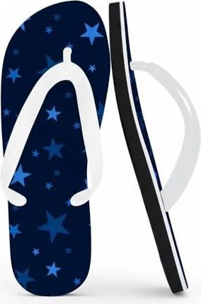 Generic Tongs &agrave; semelle plate pour homme - Motif &eacute;toile de nuit - Cadeau amusant pour femme, &Eacute;toiles bleu fonc&eacute;, XX-Large