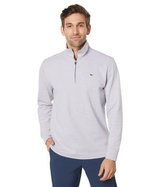 Vineyard Vines Herren Saltwater Viertelreißverschluss Pullover, Granit, L
