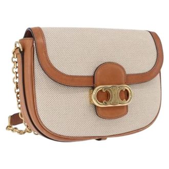 Celine Sac bandouli&egrave;re vintage doccasion - Femme - Pre-owned - Beige - Taille: ONE Size