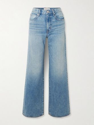 Slvrlake Denim Grace Halbhohe Jeans Mit Weitem Bein Und Fransen - Blau