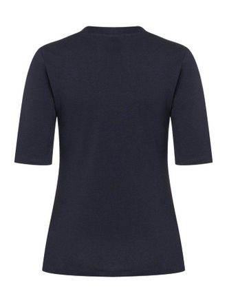 More & More T-Shirt elastisches Kurzarmshirt, V-Ausschnitt