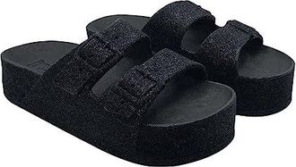 Cacato&egrave;s Sandales compens&eacute;es Femme Caipirinha Glitter Taille 35/36 Couleur Black