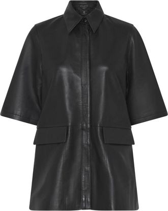 Bruuns Bazaar Femme, Vestes, Noir, Taille: 38 FR Veste Moderne en Cuir