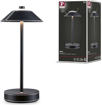 Paulmann 71173 Mob Tischl Pellini LED WhiteSw dim 3W USBC Schwarz PU Leather Metall