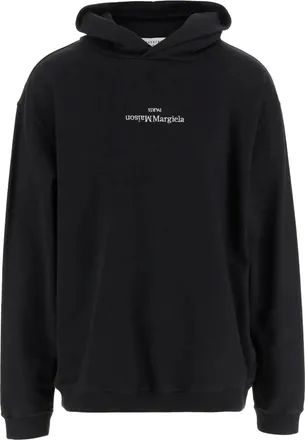 Maison Margiela hoodie à logo imprimé - Noir