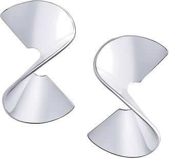 Classyandfabulous Jewelry Ohrringe TWISTED SHAPE Earrings - Silber