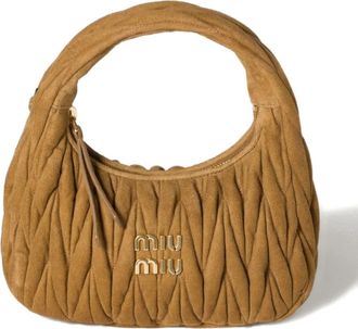Miu Miu sac port&eacute; &eacute;paule Wander &agrave; design matelass&eacute; - Marron