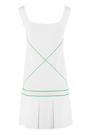 Bottega Veneta Womens Knitted Dress White Elastane