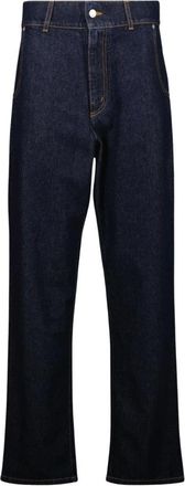 Moschino Femme, Jeans, Bleu, Taille: 36 FR Jean en Denim Bleu Foncé Taille Haute